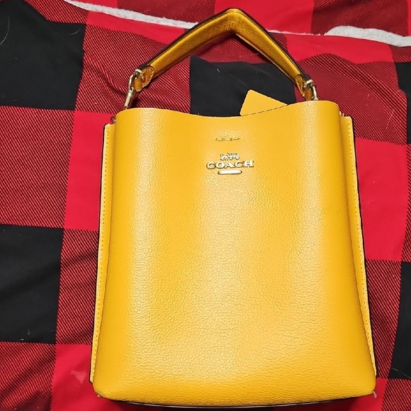 Coach | Bags | Coach Yellow Leather Womens Bag | Poshmark
